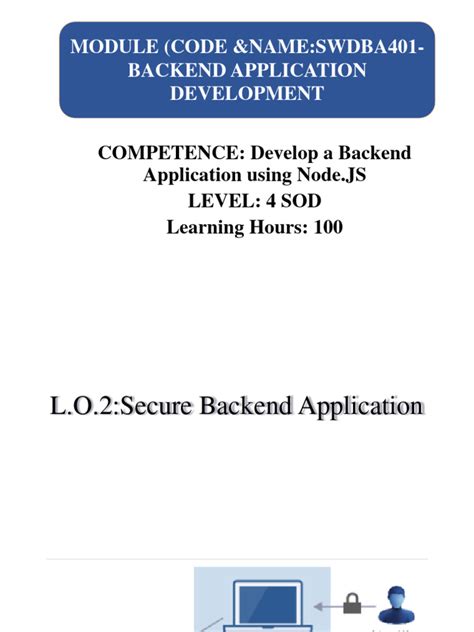Module Code Andnameswdba401 Backend Application Development Pdf