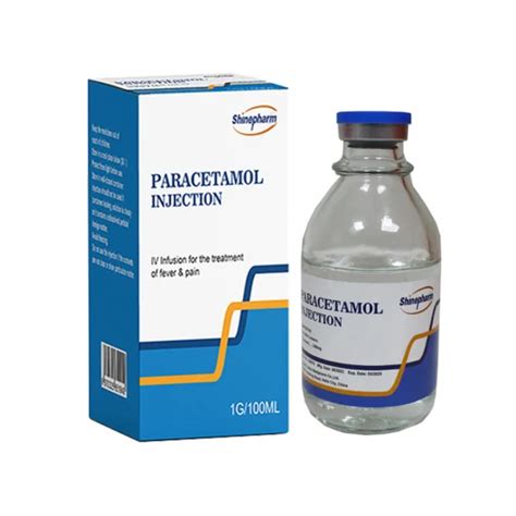 Paracetamol Injection Infusion Solution With Gmp 1g 100ml Western Medicine Injecion And