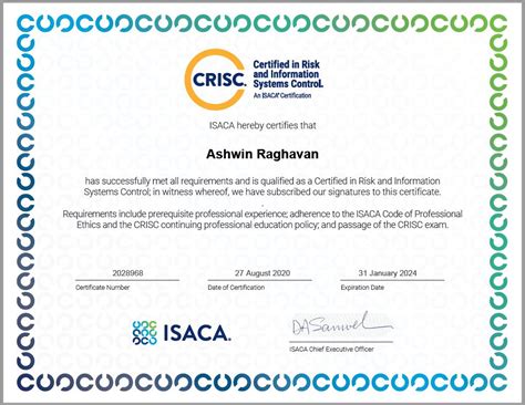Ashwin Raghavan On Linkedin Crisc Isaca Riskmanagement Grc Cybersecurity Metricstream