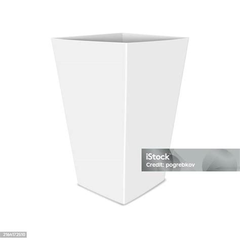 백서 팝콘 상자 3d 모형 팝콘 양동이 사실적인 벡터 모형 패스트 푸드 용기 디자인용 템플릿 모형에 대한 스톡 벡터 아트 및 기타 이미지 Istock