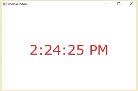 Dispatchertimer In Wpf