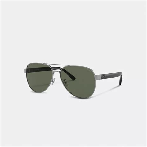 Coach® Wire Frame Pilot Sunglasses