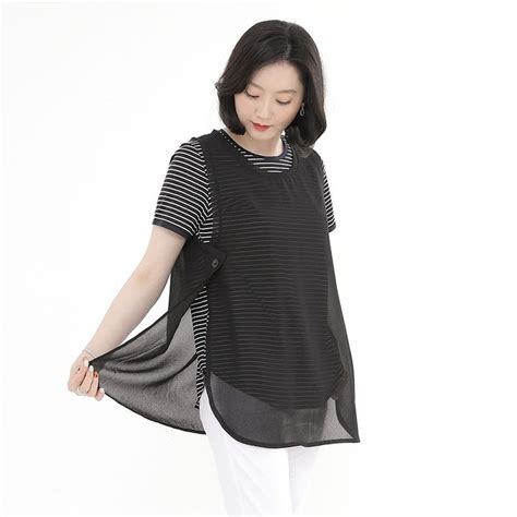 포스티 코디하기 좋은 나시 민소매 여름 쉬폰 시스루 하프 조끼 V07156