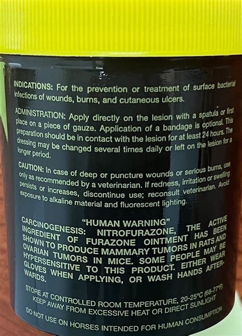 Fura Zone Nitrofurazone Ointment 1 Lb Ebay