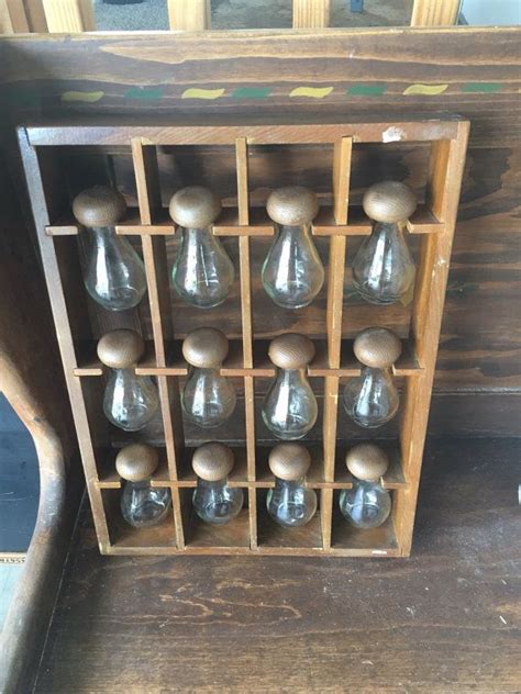 Vintage Spice Rack Etsy Spice Rack Glass Jars Vintage