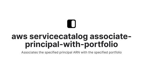 Aws Servicecatalog Associate Principal With Portfolio Fig
