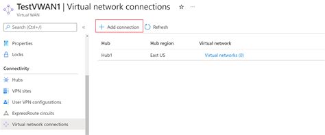Verbinden Eines Vnet Mit Einem Virtual Wan Hub Portal Azure Virtual