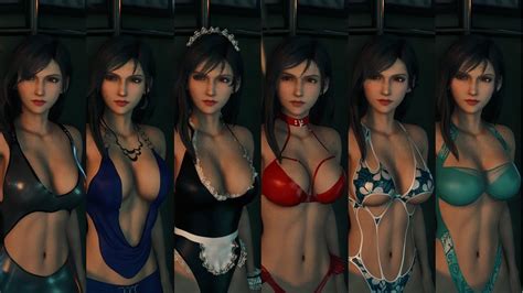 Ff7 Remake Tifa Jiggle Physics With Different Sexy Costume Part 2