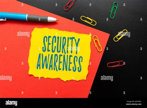 Writing Displaying Text Security Awareness Concept Meaning Educating Employees About The