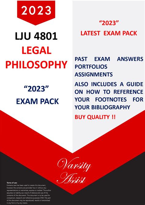 Lju4801 Legal Philosophy 2023 Latest Exam Pack Past Exam Answers