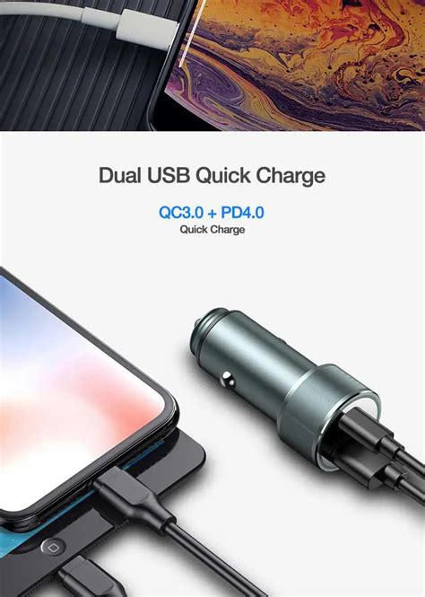 Suntaiho Быстрая зарядка 3,0 USB 36 Вт автомобильное зарядное ...