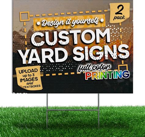 24x18 Custom Yard Signs With Metal Stakes 2 Pack
