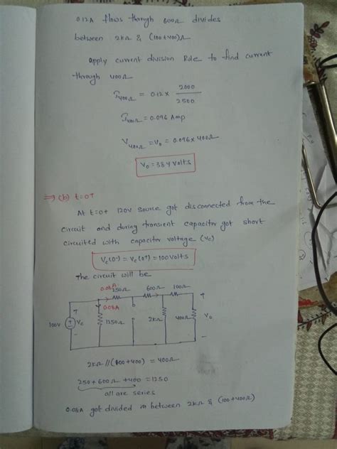 Solved Find The Values Of Vc And V0 In The Circuit Of Fig 823 At T