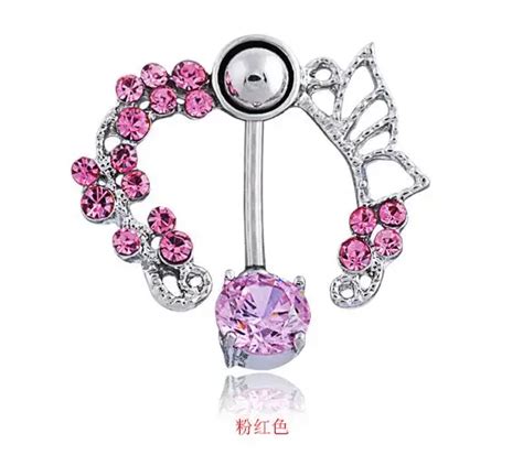 Moda Joyas Womens Surgical Steel Hanging Inverted Button Barbell