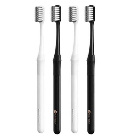 Набор зубных щеток Dr. Bei Pasteur Toothbrush Bamboo Clean Edition 4 шт ...