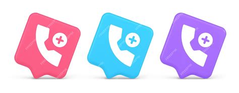 Premium Vector Phone Call Add Contact Communication Button Voice
