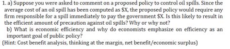 Solved 1 A Suppose You Were Asked To Comment On A Proposed Chegg