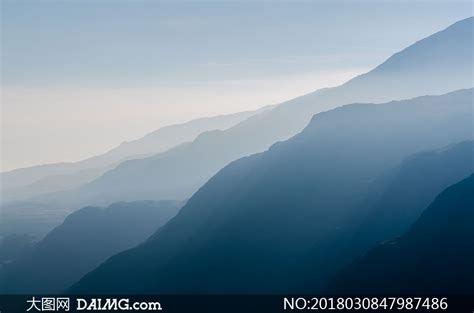 层次分明群山自然风光摄影高清图片 大图网图片素材