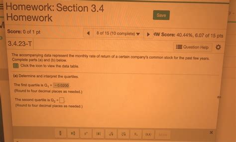 Solved Save Homework Section 3 4 Homework M Score 0 Of