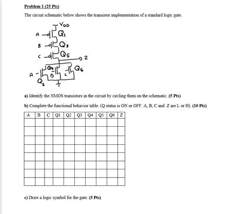 Solved Problem Pts The Circuit Schematic Below Shows Chegg
