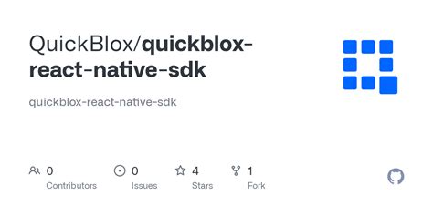 GitHub QuickBlox Quickblox React Native Sdk Quickblox React Native Sdk