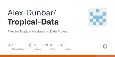 Github Alex Dunbar Tropical Data Files For Tropical Algebra And Data Project