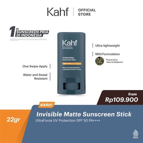 Jual Kahf Invisible Matte Sunscreen Stick Spf 50 Pa 22 G Di Seller Velvet Store Cengkareng