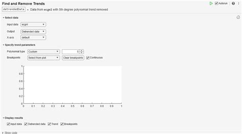 Find And Remove Polynomial Or Periodic Trends From Data In The Live