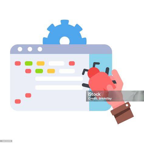 Bug Fixing Stock Illustration Download Image Now Flat Design Gear