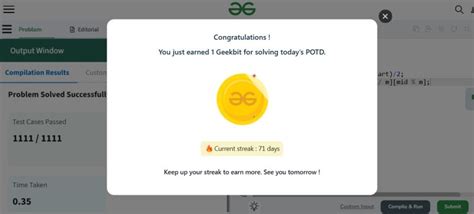 Gfg160 160daysofcode Codingjourney Problemsolving Learningeveryday Aryan Tripathi