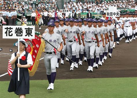 令和の甲子園 開幕 花巻東、力強く行進 全国高校野球選手権大会｜iwanichi Online 岩手日日新聞社