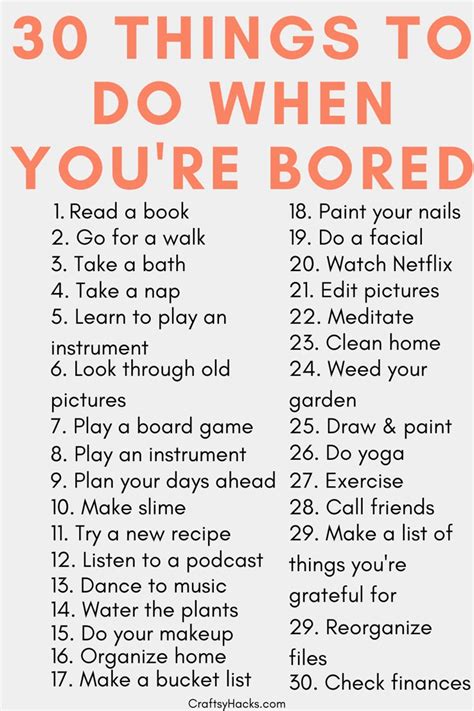 30 Things To Do When Youre Bored Fun Stuff To Do At Home What To Do