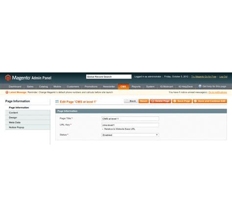 Cms Levels Magento Extension By Magespecialist
