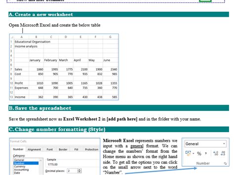 MS Excel Worksheets With Step By Step Instructions Teaching Resources