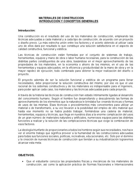 3apuntes De Materiales De Construcción Pdf Materiales De Construcción Hormigón