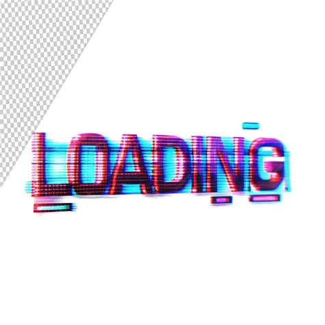 Premium Psd 3d Rendering Loading Text With Screen Effects
