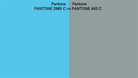 Pantone 2985 C Vs Pantone 443 C Side By Side Comparison