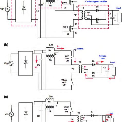 A Input Filter Capacitor Waveform B Switch 1 Voltage Waveform C