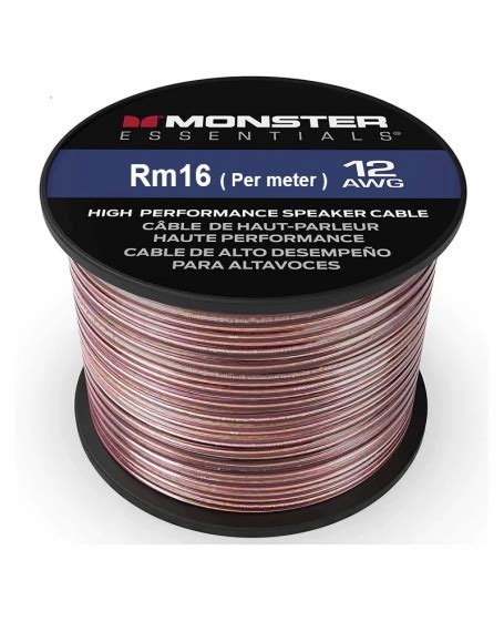 Monster 12 Awg Speaker Wire Copper Cable Per Meter