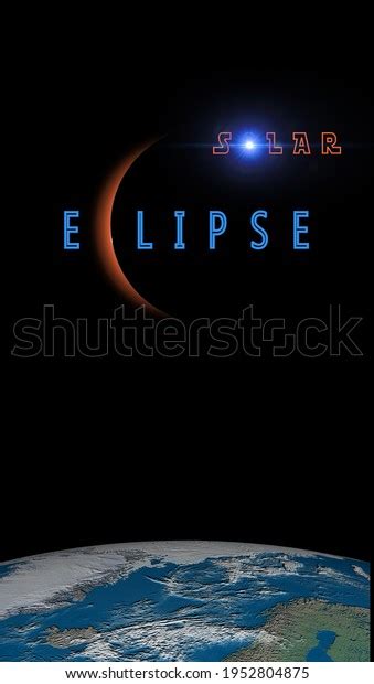 Solar Eclipse 3d Rendering Illustration Stock Illustration 1952804875