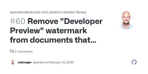 remove developer preview watermark from documents that are supposed to be generated in dev