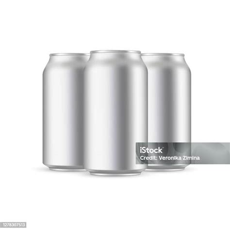 三個 330ml 鋁罐模型隔離在白色背景向量圖形及更多罐圖片 罐 三件物體 啤酒 Istock