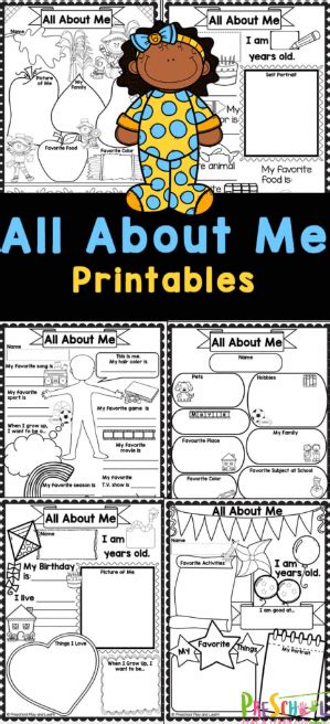 Download And Print All About Me Homeschool Printable Free Pdf