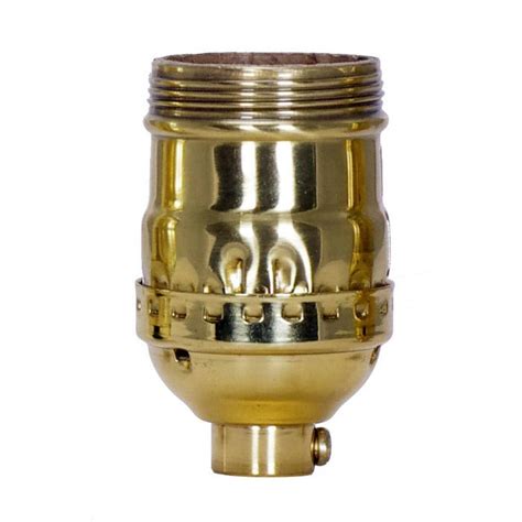 Polished Brass Uno Threaded Light Socket Medium E26