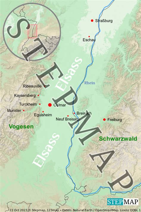 Stepmap Elsass Landkarte Für Frankreich