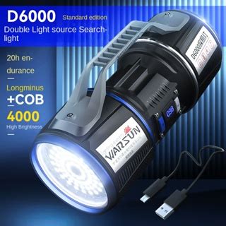 WARSUN D6000 High Power LED Flashlight Rechargeable Heavy Duty