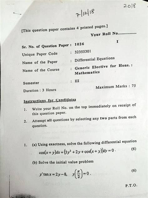 Ge Pyq 2018 Pdf Equations Algebra