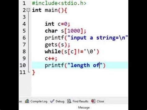 C program to find string length without using strlen function# shorts - YouTube