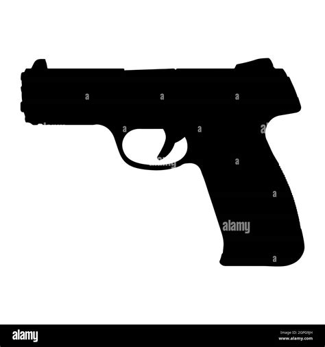 Establecer Siluetas De Armas De Mano Pistola Iconos Vectores Siluetas