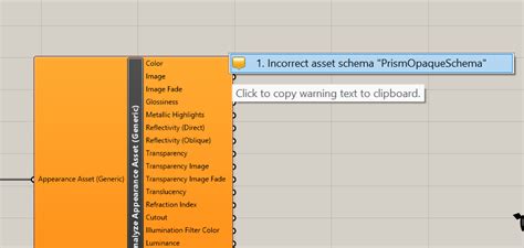 Analyze Appearance Asset Incorrect Schema Warning Revit McNeel Forum